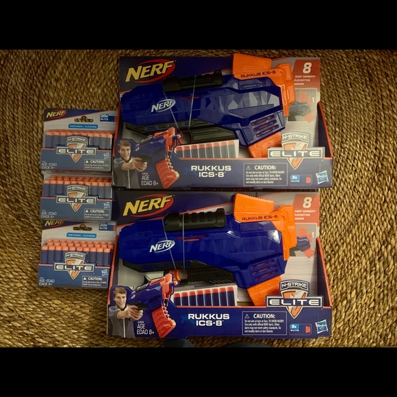 Nerf | Other | 2 Nerf Rukkus Ics8 Elite Nstrike 3xs | Poshmark